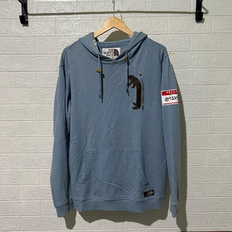 Jual Hoodie Second Thrift TNF Rubah Ice Blue Pict Garansi sesuai gambar ...