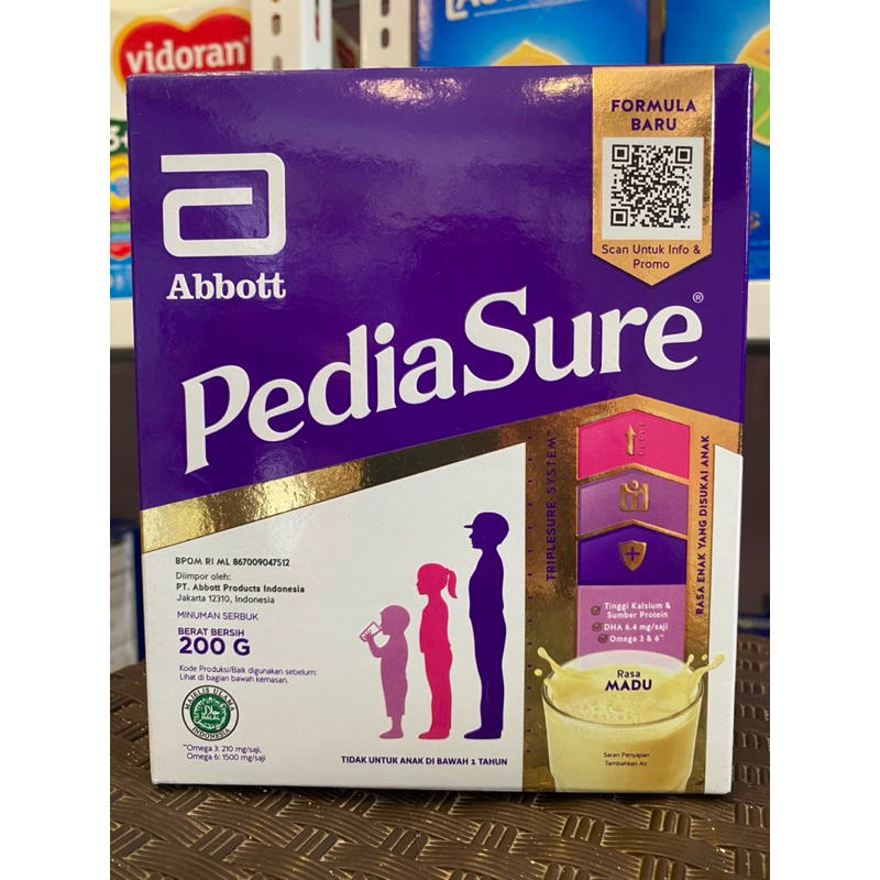 Jual PEDIASURE TRIPLESURE VANILA/MADU 200 gram | Shopee Indonesia