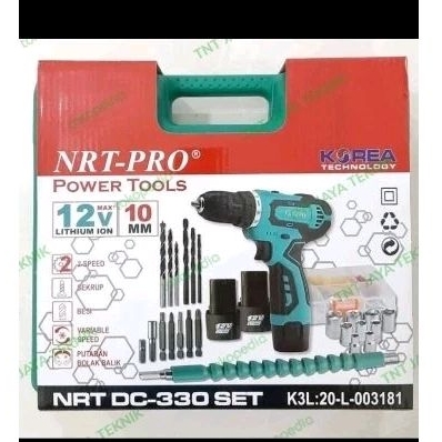 Jual NRT PRO DC 330 SET /MESIN BOR CORDLESS NRT PRO DC330 / BOR BATERAI ...
