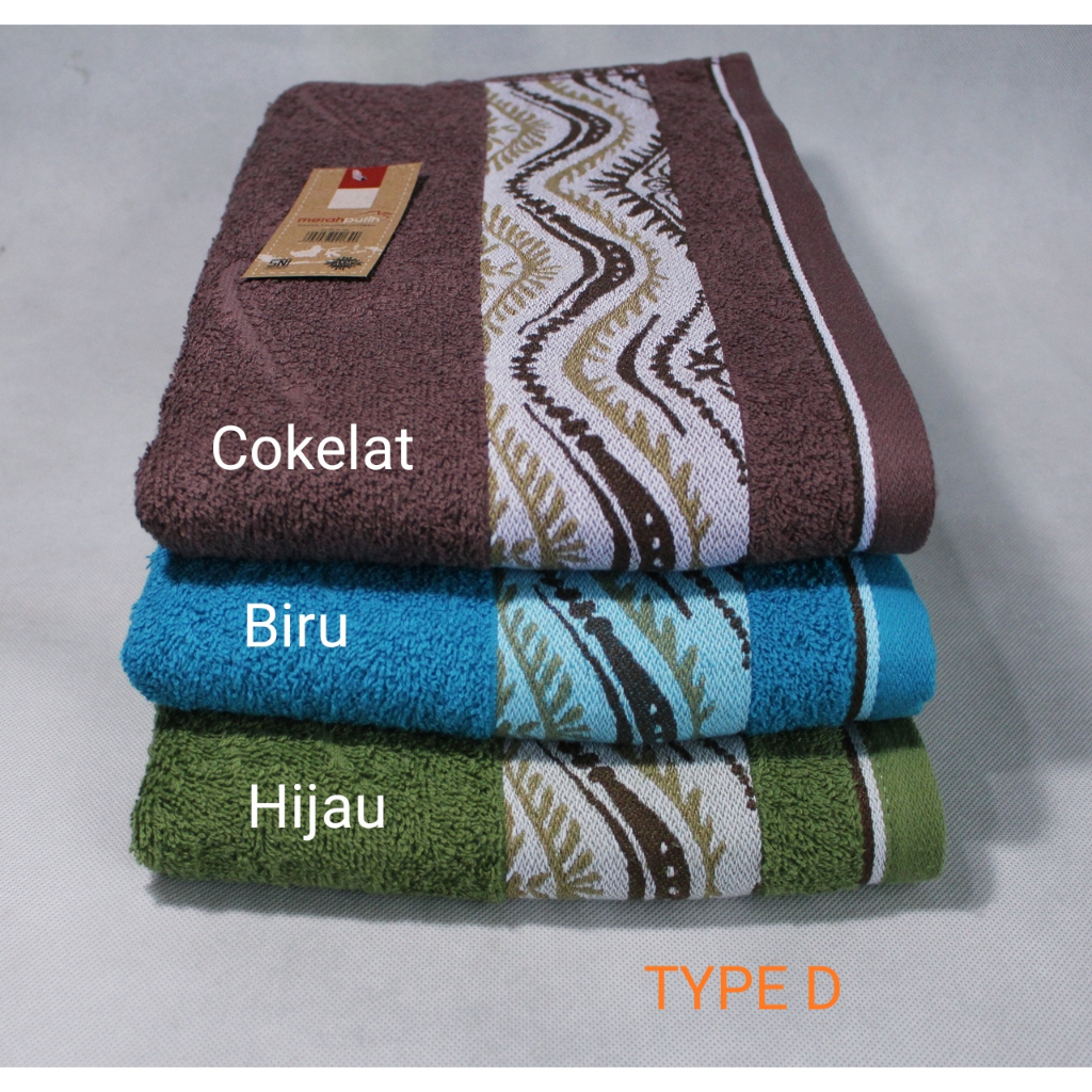 Jual Handuk Merah Putih uk. 70x135cm (Motif) | Shopee Indonesia