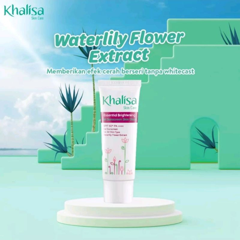 Jual Khalisa Essential Brightening UV Skin Oasis Gel Sunscreen SPF 50 ...