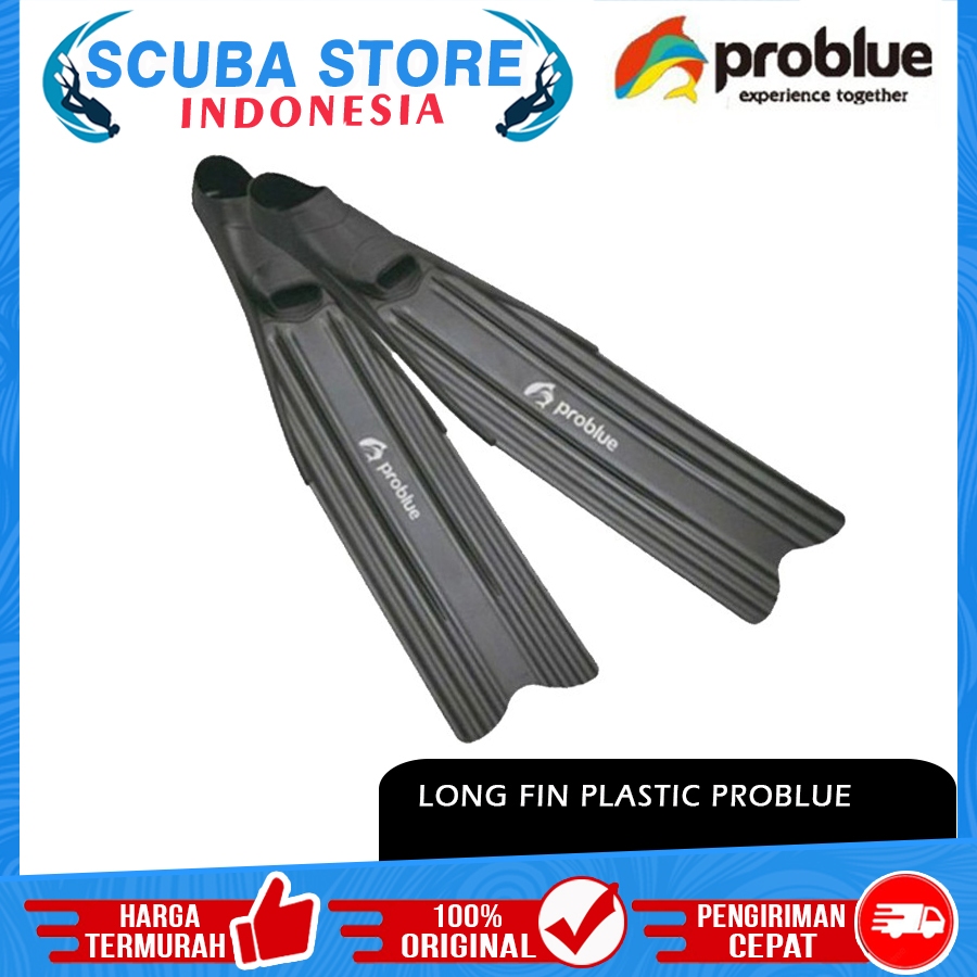 Jual Long Fin Freedive Problue Plastic Fins Freediving Spearfishing Kaki Katak Panjang Apnea ...