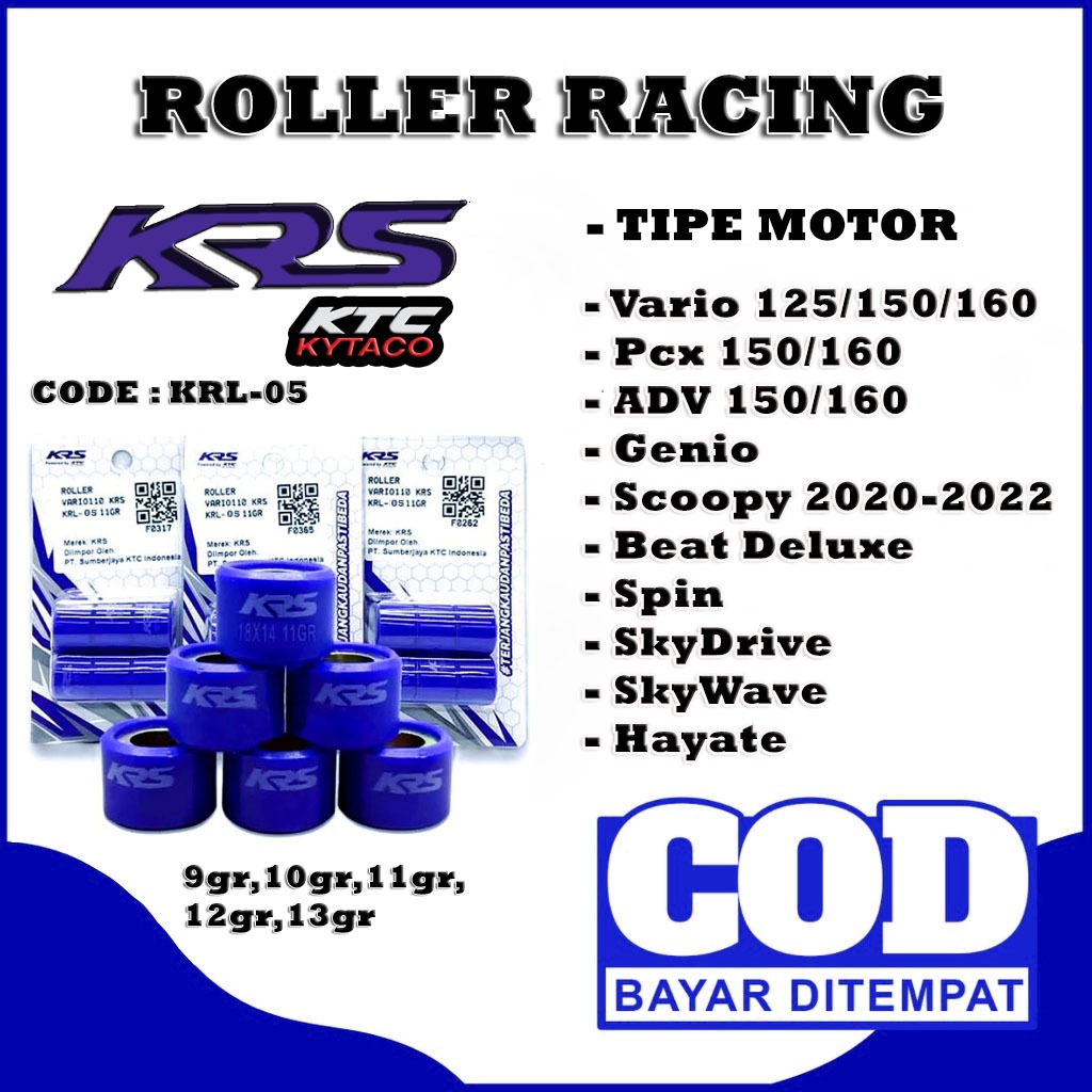 Jual Roller Racing KRS KRL-05 Original by KTC KYTACO For - Vario 125/150/160 - ADV 150/160 - PCX ...