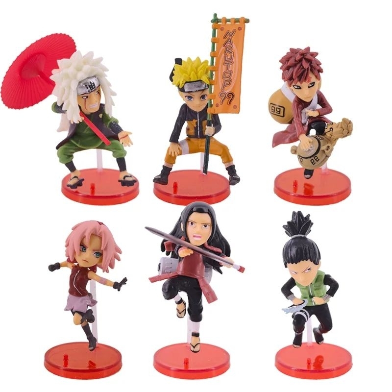 Jual Mainan Figure Naruto Shippuden Uzumaki Naruto Jiraya Sakura set 6 ...