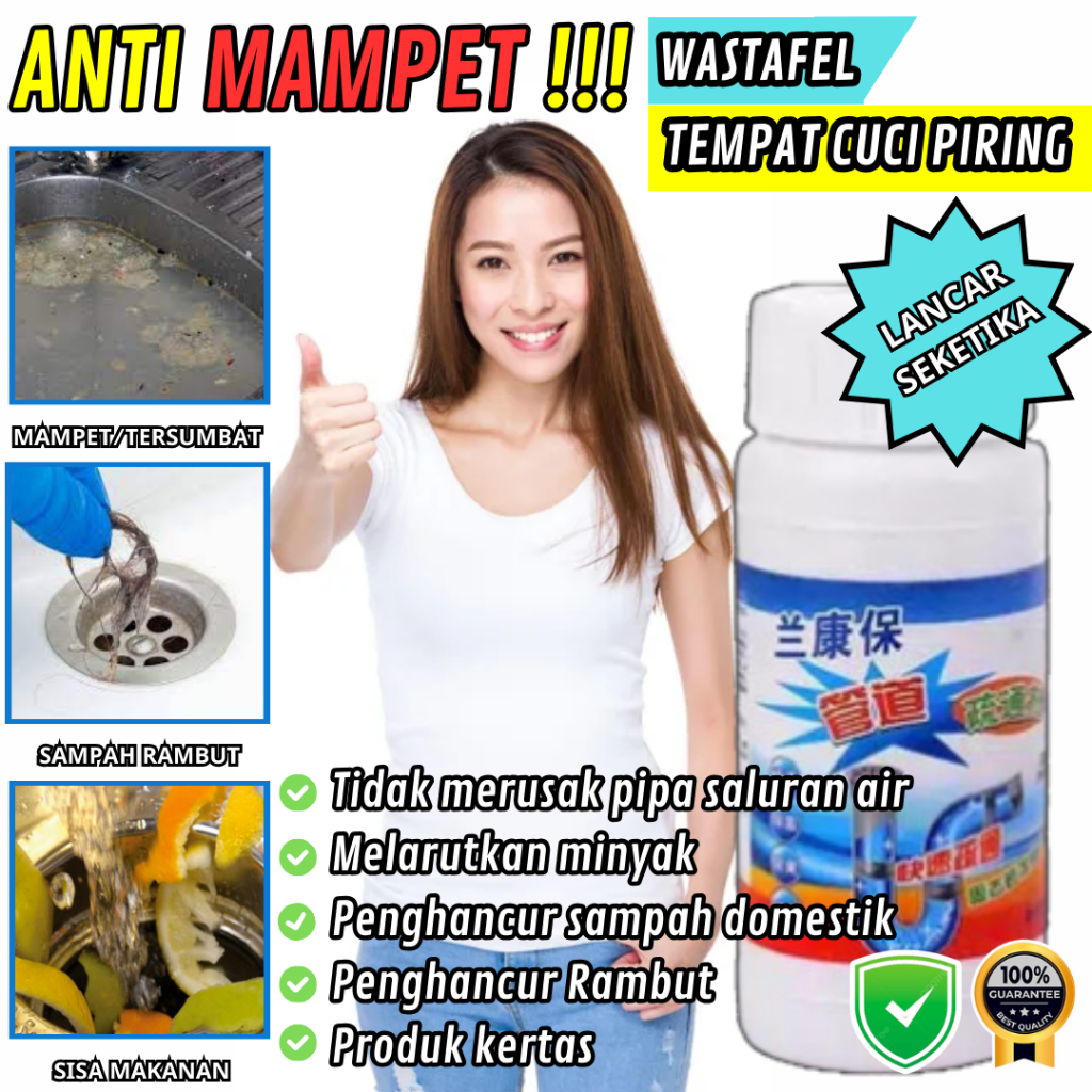 Jual Penghancur Sumbatan Pipa Bak cuci piring Tersumbat Serbuk Anti ...