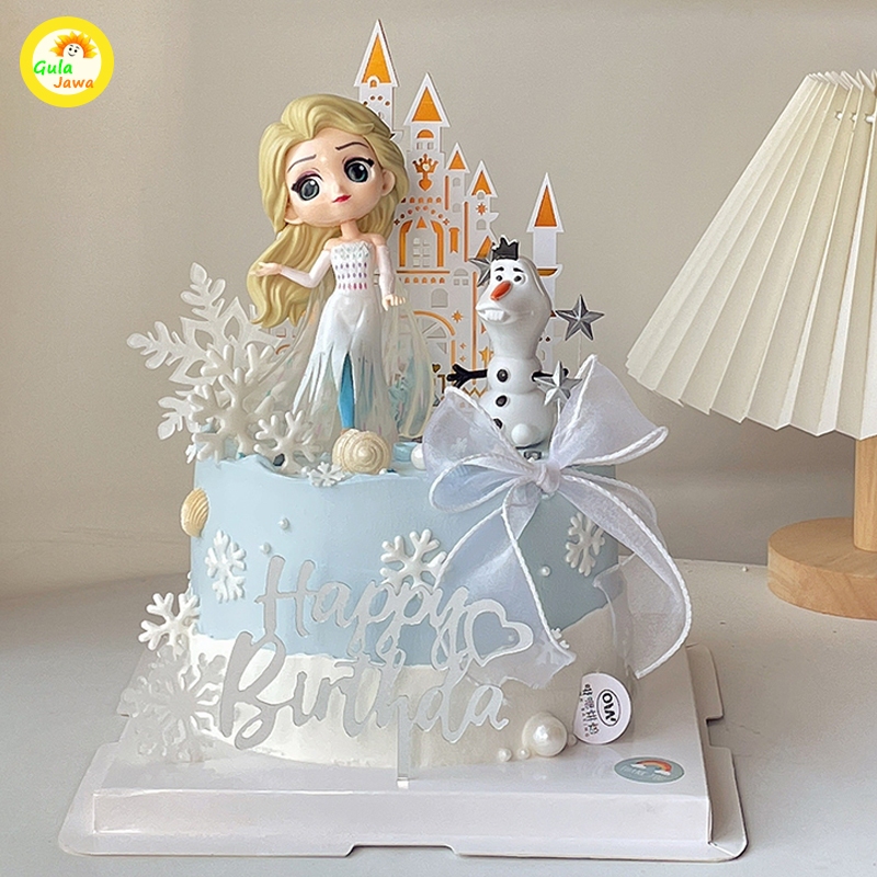 Jual Cake Topper Princess Elsa Anna Olaf Toper Pajangan Cake Hiasan ...