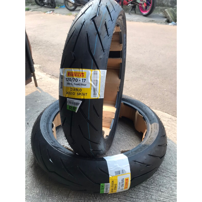 Jual PAKET SEPASANG BAN PIRELLI DIABLO ROSSO SPORT 120/70-17 150/60-17 ...
