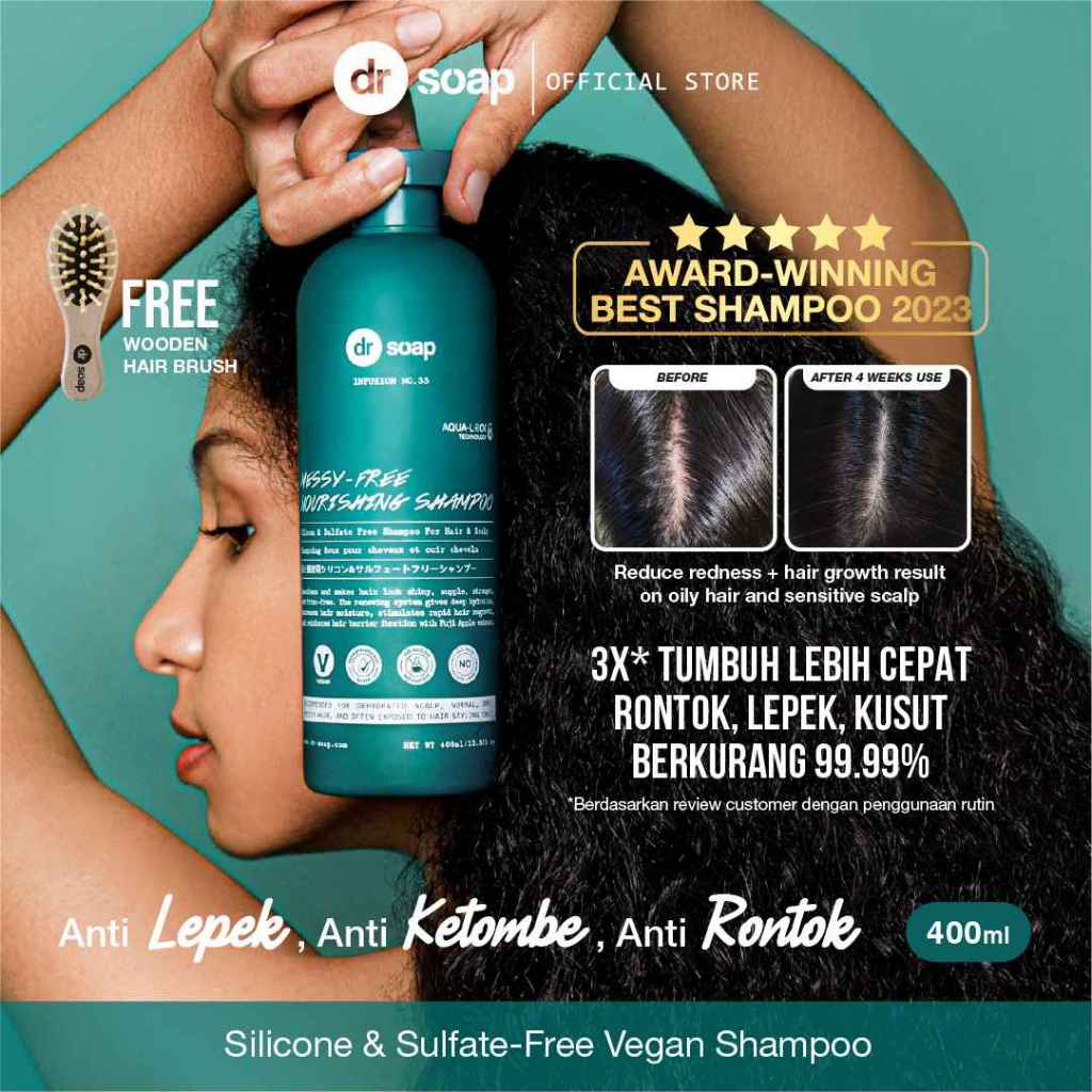 Jual dr soap Messy-free Nourishing Shampoo (Infusion) 400ml | Sampo Rambut Virgin Anti Rontok ...
