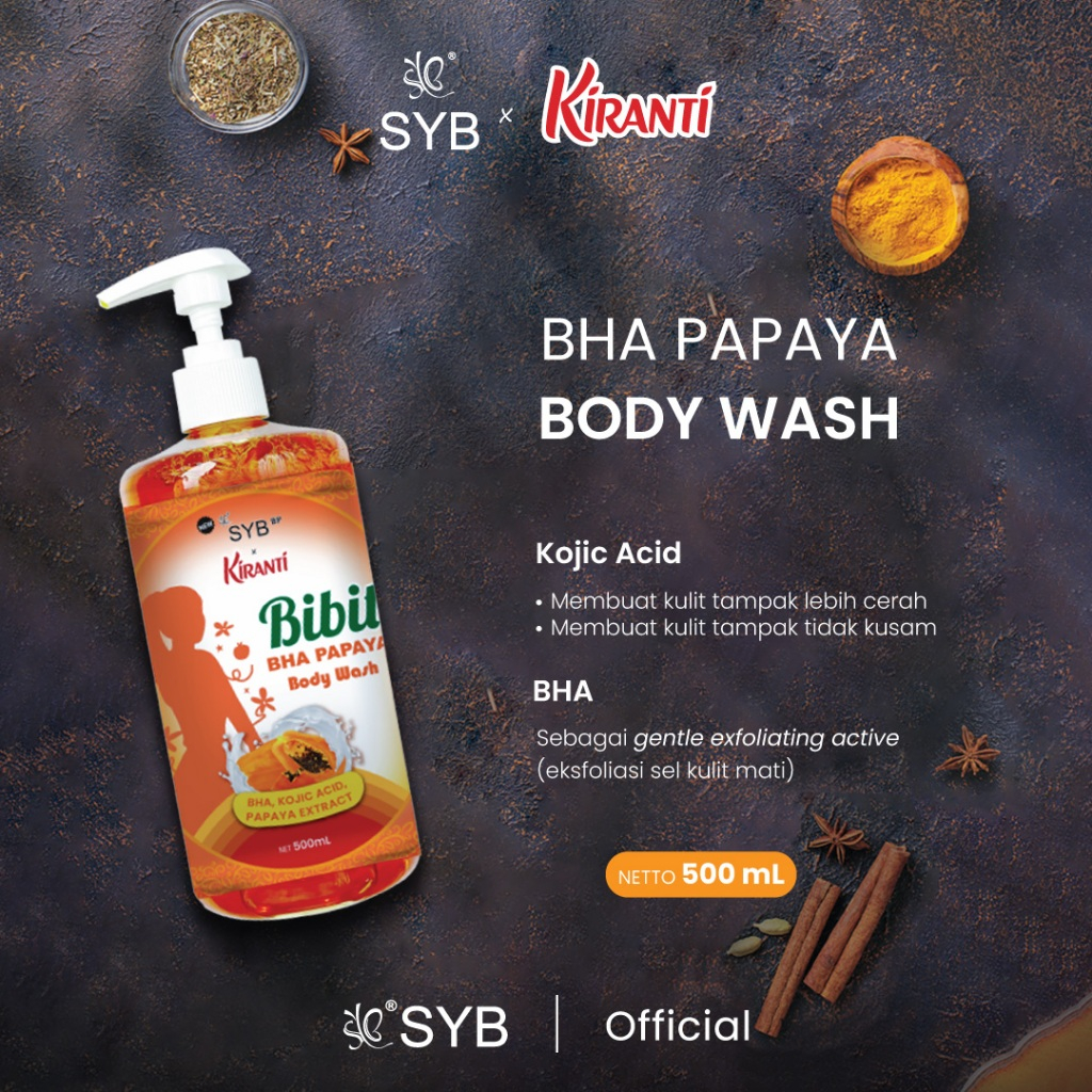 Jual [SPECIAL EDITION SYB x KIRANTI] - NEW SYB BP BHA PAPAYA BODY WASH ...