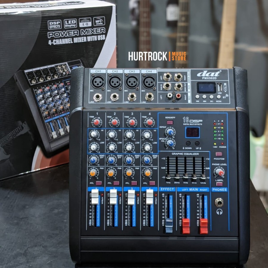 Jual Power Mixer 4 Channel with USB DAT PMX 502D | Shopee Indonesia