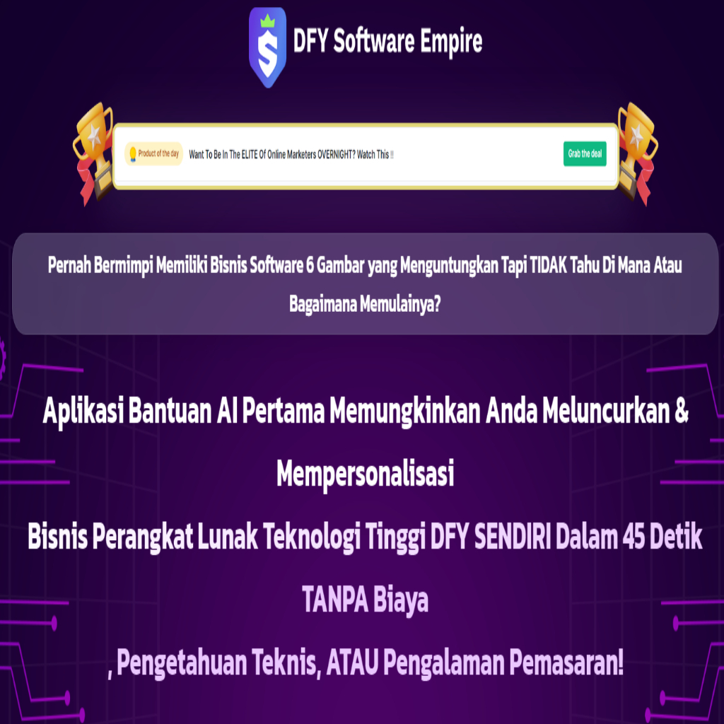 Jual LifeTime - DFY Software Empire - Teknologi Hibrida AI Wizard yang ...