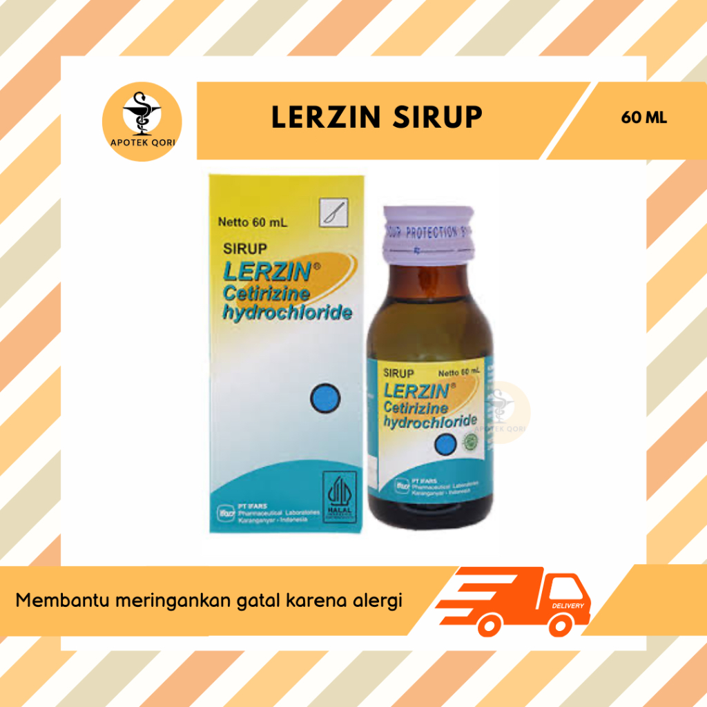 Jual LERZIN SIRUP 60 ML/CETIRIZINE SIRUP/RHINITIS ALERGI GATAL | Shopee ...