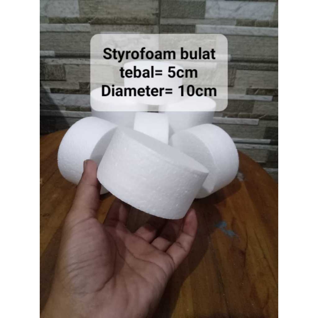 Jual styrofoam bulat tebal 5cm diameter 10cm | Shopee Indonesia
