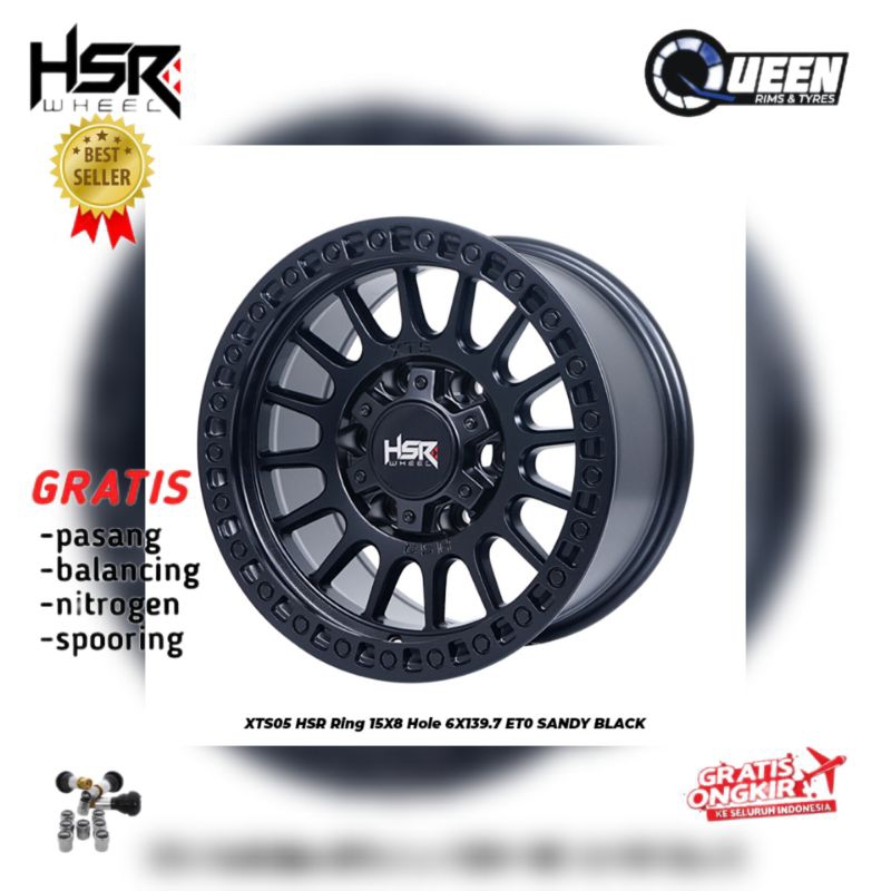 Jual VELG RACING SEMI OFFROAD R15 PCD 6x139,7 HSR untuk mobil Pajero, Fortuner, hilux, H1, Dmax ...