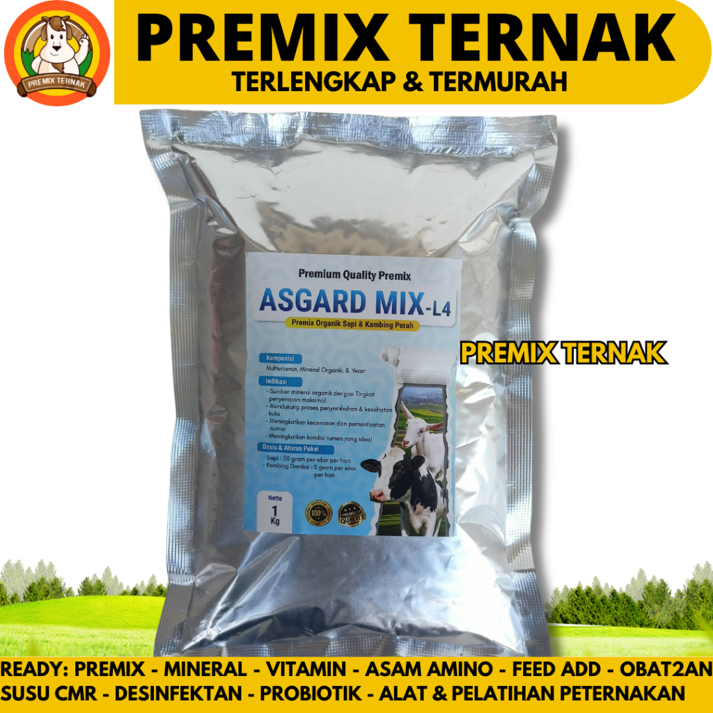 Jual ASGARD MIX 1 KG - Premix Sapi Perah - Premix Kambing Perah - Premix Mineral Organik dan ...