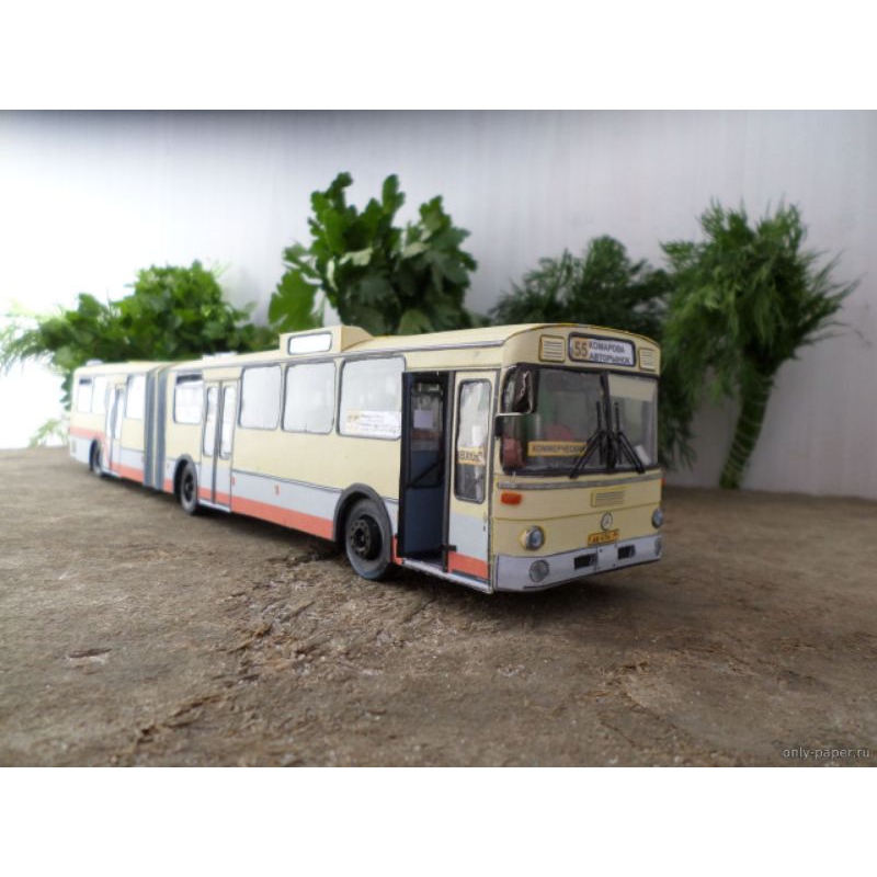 Jual Lembaran pola papercraft Bus gandeng mercedes super detail (OP-Ab ...