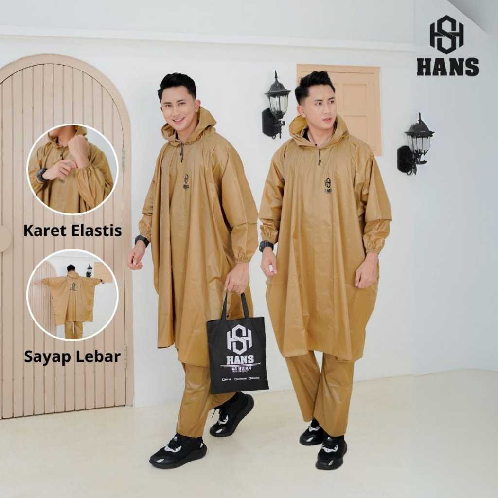 Jual JAS HUJAN PONCO LENGAN/KELELAWAR SETELAN CELANA PRIA WANITA ANTI REMBES BAHAN TEBAL DAN ...