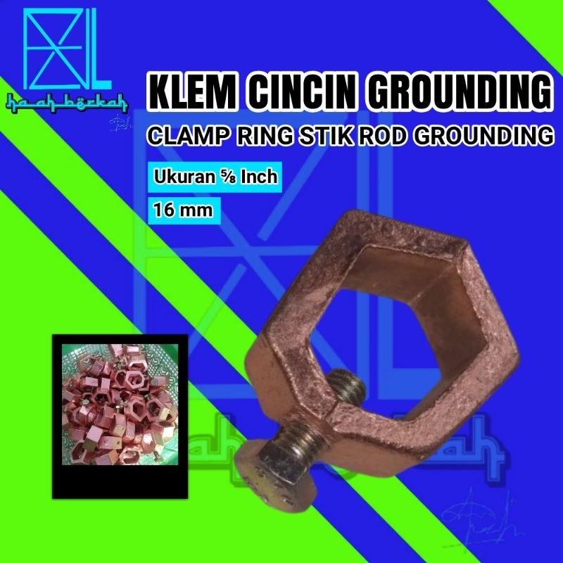 Jual Klem Cincin Rod /Grounding Ring Clamp 5/8 inch / 16mm | Shopee ...