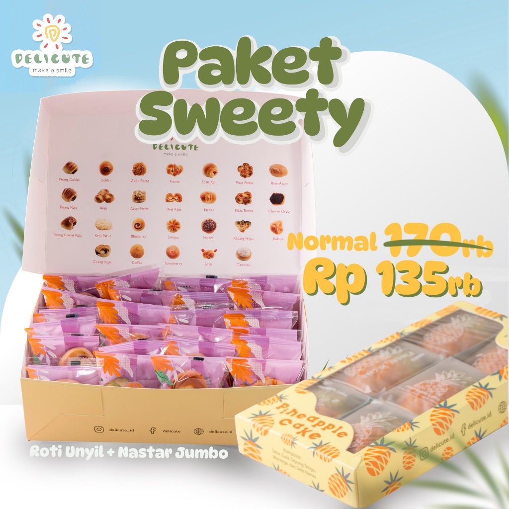Jual PAKET SWEETY - BUNDLING NASTAR JUMBO + ROTI UNYIL (MIX RASA ...