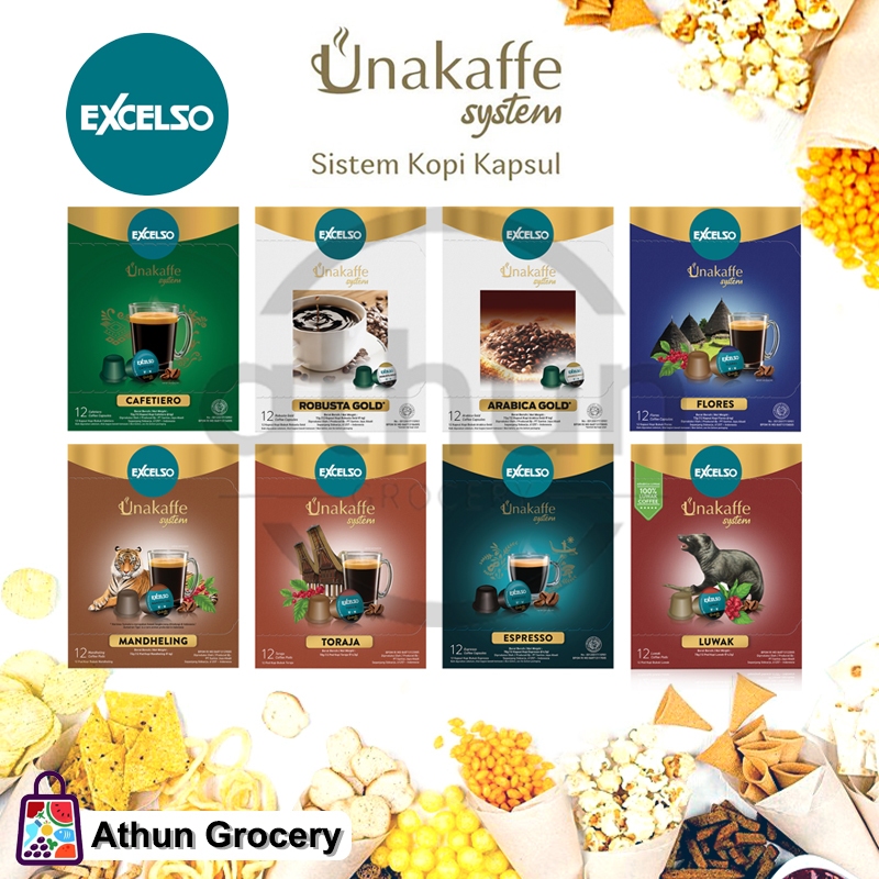 Jual Excelso Unakaffe Kemasan Kapsul isi 12pc All Varian | Shopee Indonesia