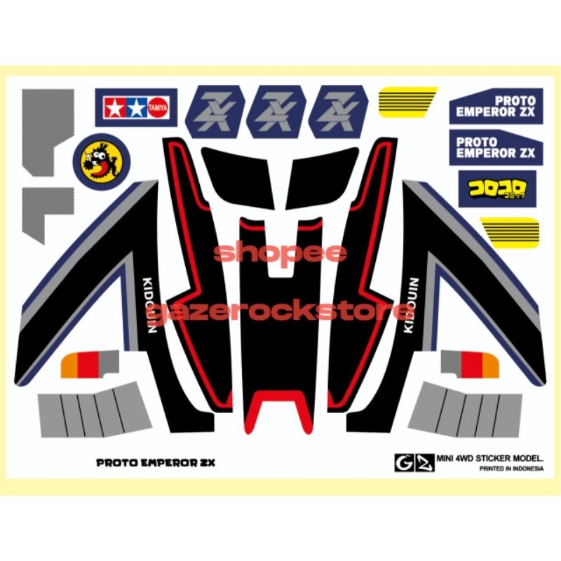 Jual Stiker Tamiya Proto Emperor ZX Cutting Vinyl | Shopee Indonesia