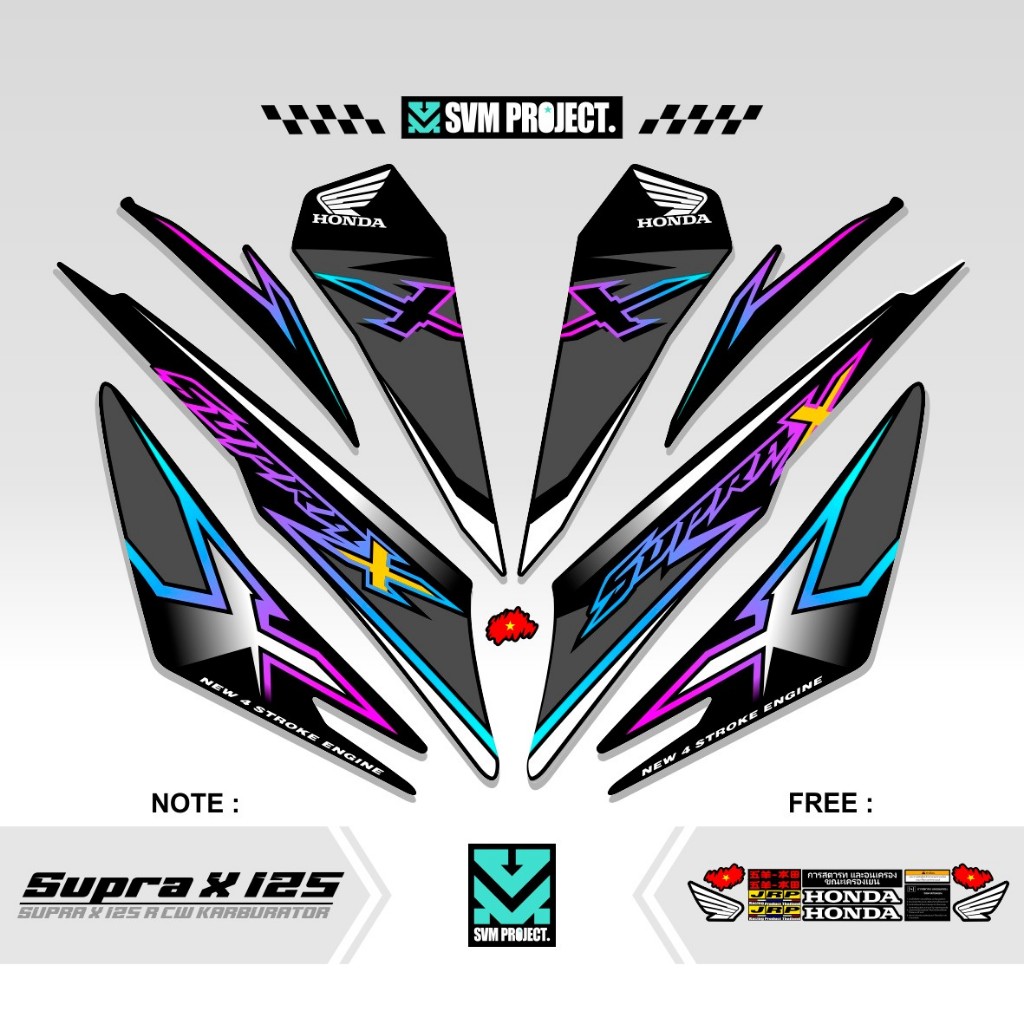 Jual STRIPING SUPRA X LAMA 125 R / STICKER SUPRA 125 D / MTF 21 ...