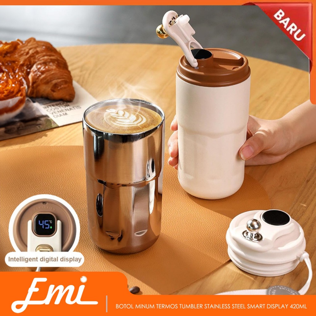 Jual Botol Minum Termos Tumbler Stainless Steel Smart Display 420ml ...