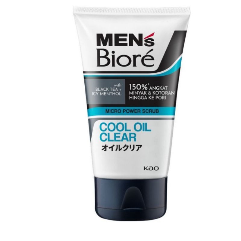 Jual MENS BIORE Double Scrub Facial Foam Cool Oil Clear 100g | Shopee ...