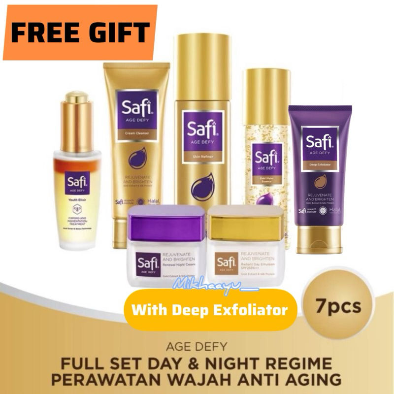 Jual Safi Age Defy Full Set isi 7 Perawatan Wajah Anti Aging (Clsr 50g ...