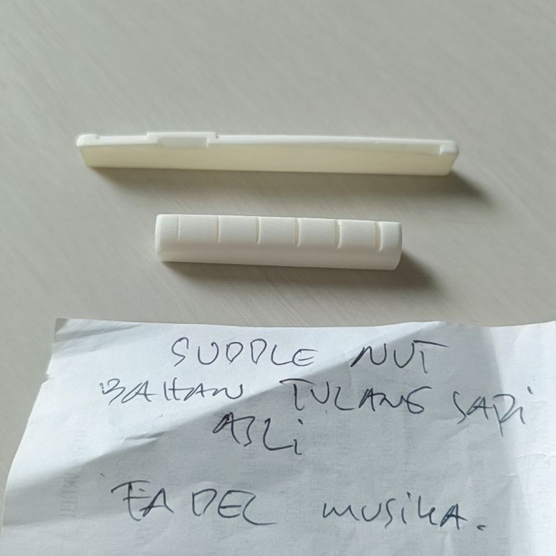 Jual suddle-nut bahan tulang/ bridge akustik string bahan tulang ...