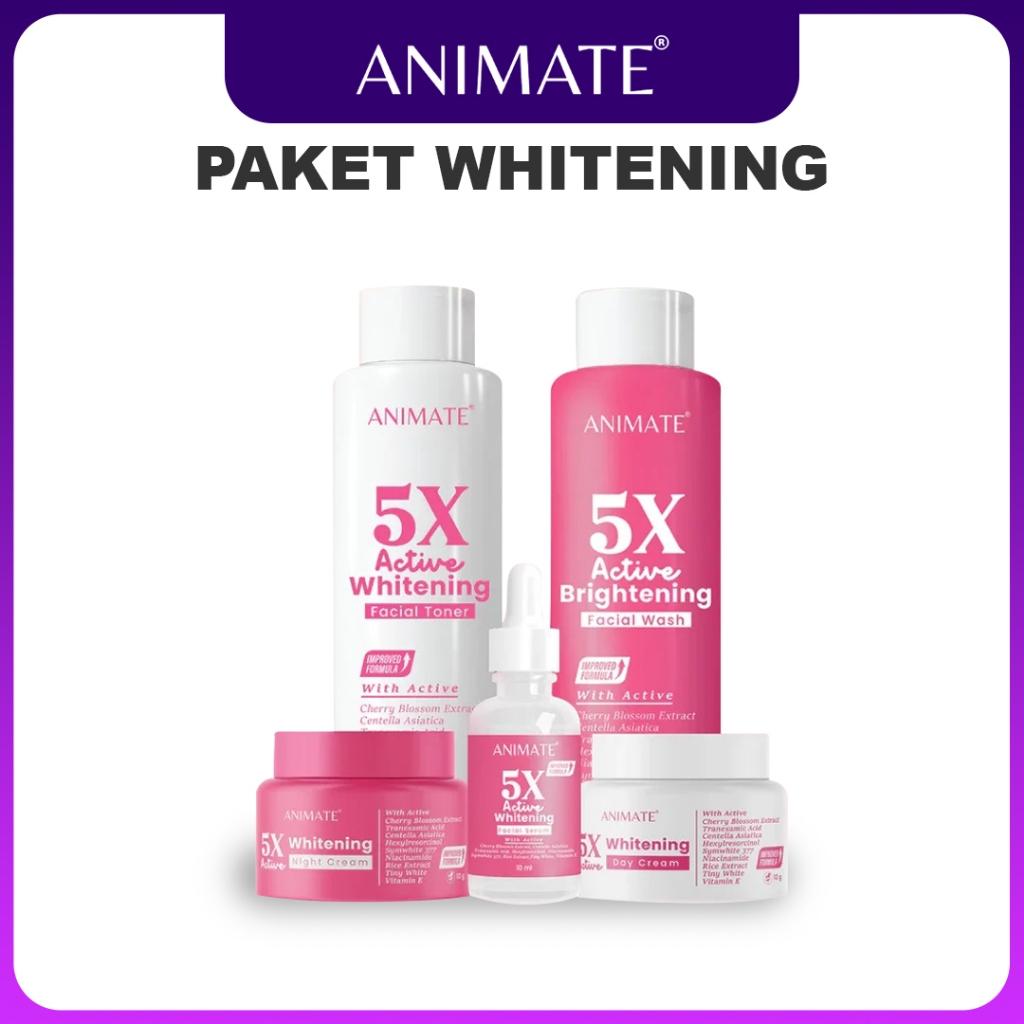 Jual Paket Animate Whitening Series (5in1) | Shopee Indonesia