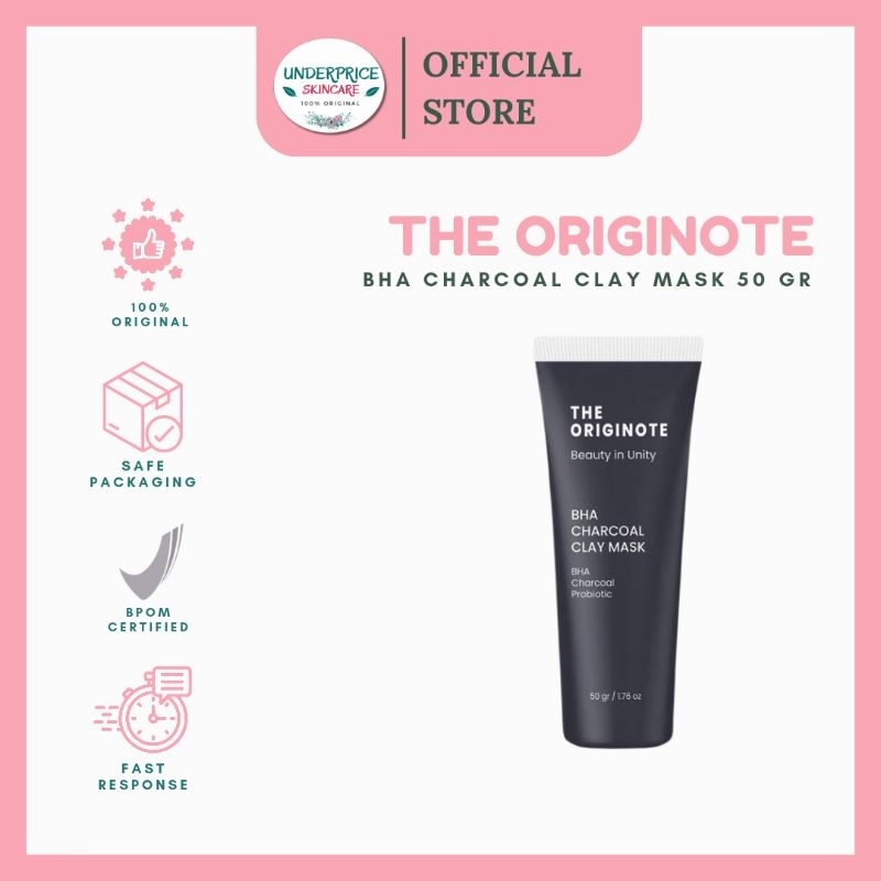 Jual THE ORIGINOTE BHA Charcoal Clay Mask 50 gr | Shopee Indonesia