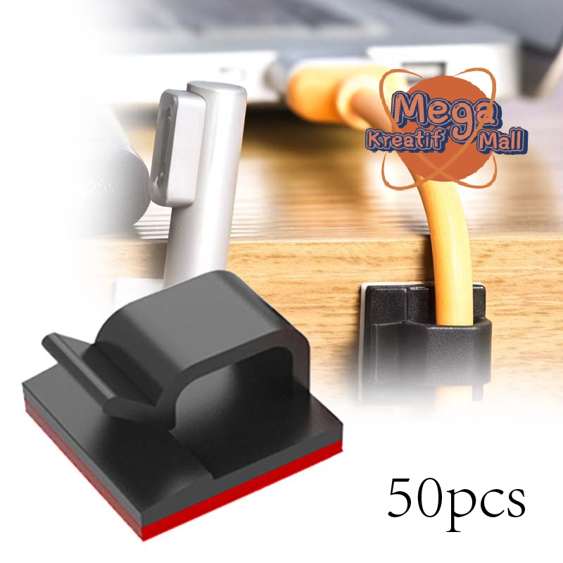 Jual Kabel Klip Organizer Wire Cable Clip 50pcs Clamp Klem Penjepit ...