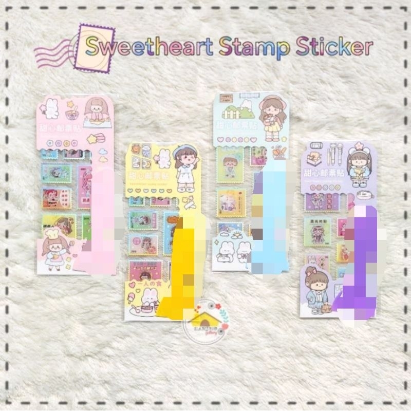Jual STIKER SWEETHEART STAMP One Sheet / Stiker tempel perangko boneka ...