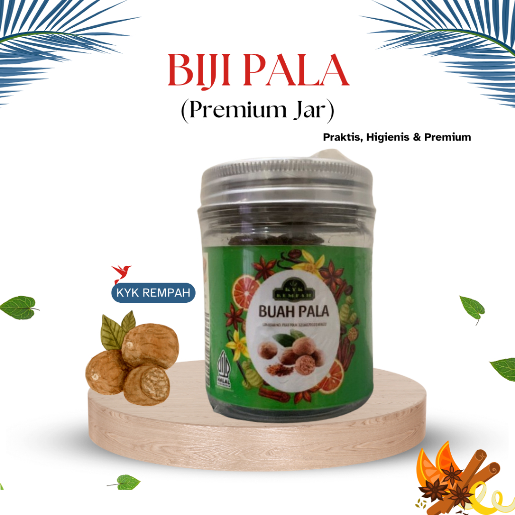 Jual Pala UTUH Premium [ JAR ] | Biji Pala Adas Manis Bumbu Dapur ...