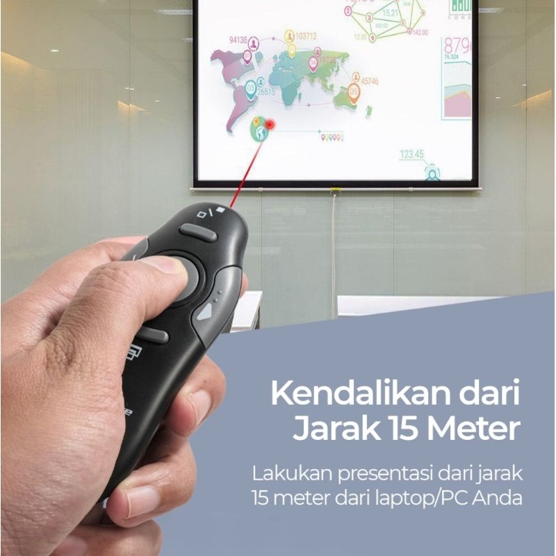 Jual Pointer Laser Presentasi Wireless Laser Presenter Remote Control ...