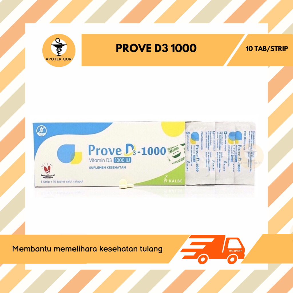 Jual PROVE D3 1000 IU STRIP 10 TABLET/SUPLEMEN KESEHATAN TULANG DAN ...