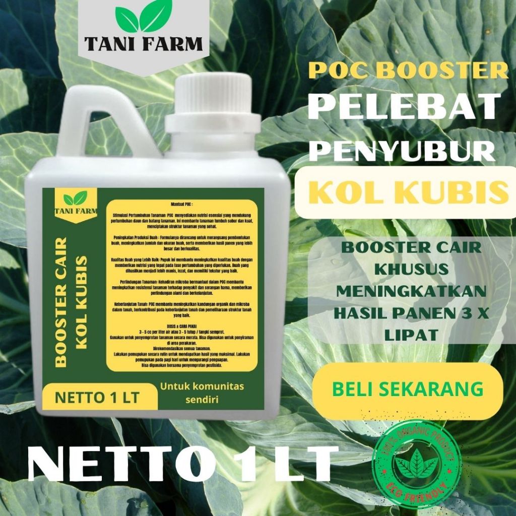 Jual RTF Pupuk Booster KOL KUBIS 1 LITER Pupuk Cair KOL KUBIS Pupuk Semprot Untuk Tanaman dan ...