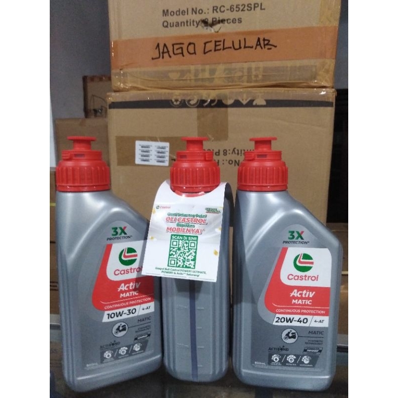 Jual Castrol Oil Active Scooter Matic Sae 20W40/10W30 800ml Original ...