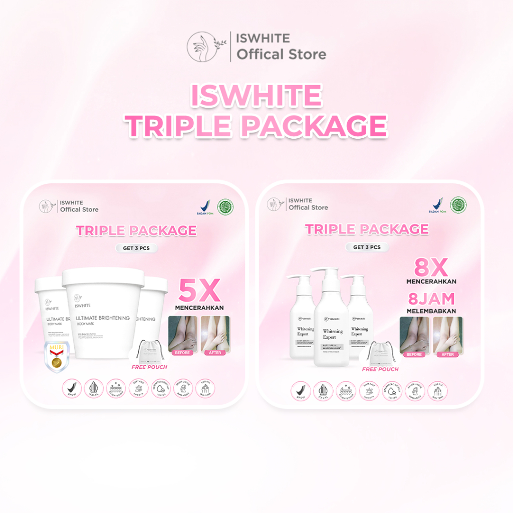 Jual ISWHITE PERFECT TRIPLE PACKAGE | BODY MASK | BODY SERUM | Shopee ...