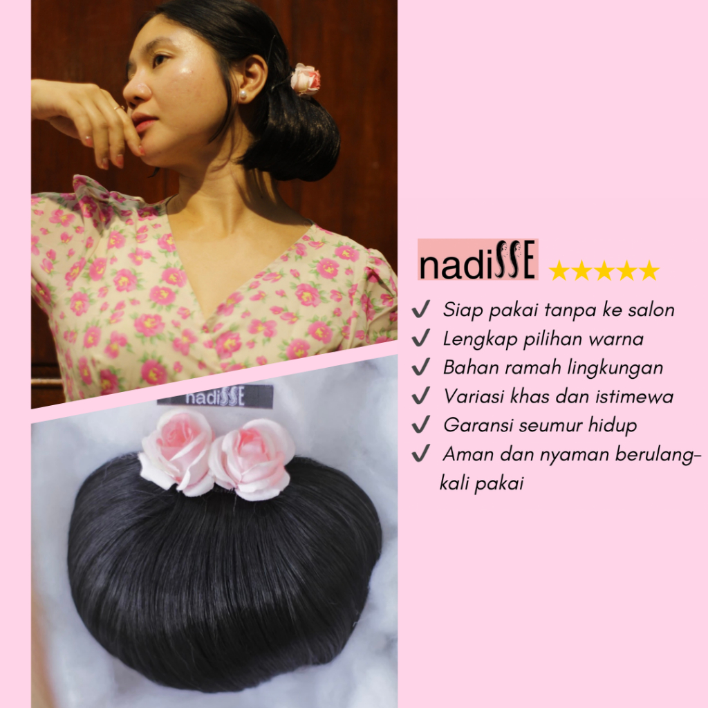 Jual nadiSSE Sanggul Modern Bunga Mawar Premium | Shopee Indonesia