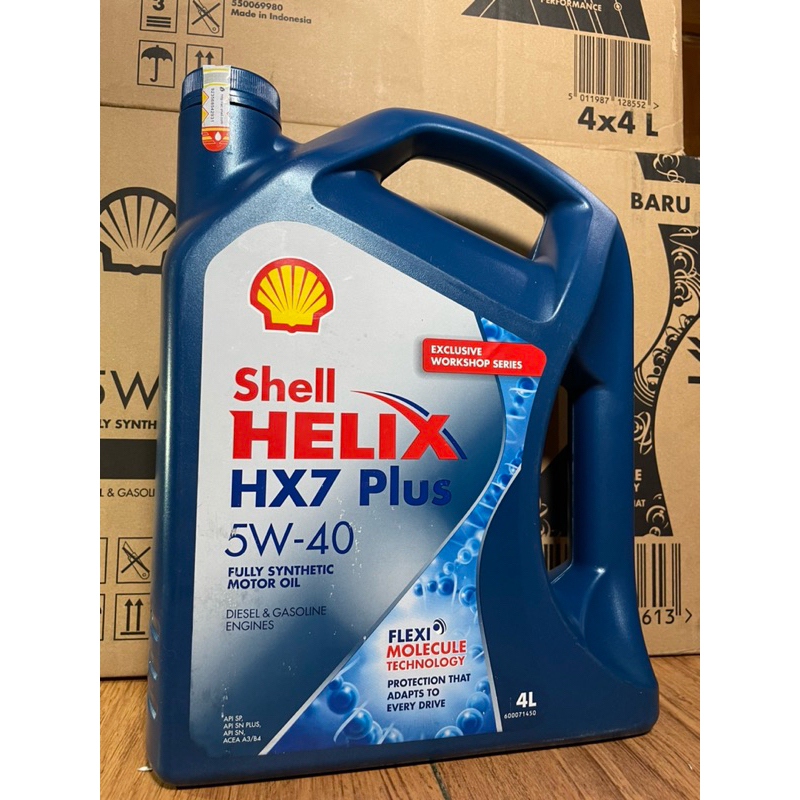 Jual Oli Shell Helix HX7 Plus 5W-40 4L ORIGINAL BARCODE | Shopee Indonesia