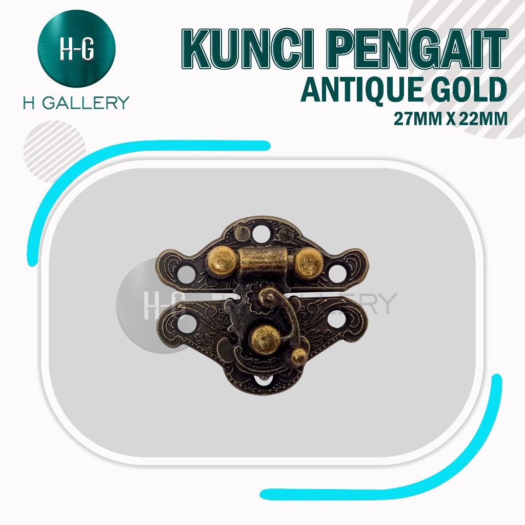 Jual A111 KUNCI PENGAIT KOTAK/ PENGAIT BOX HANTARAN PERHIASAN 27 X 22 ...