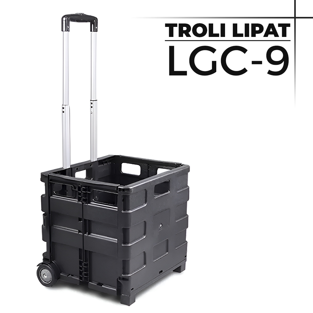Jual Folded Shopping Trolley Troli Serbaguna Troli Belanja Portable - Troli Lipat LGC-9 HITAM ...