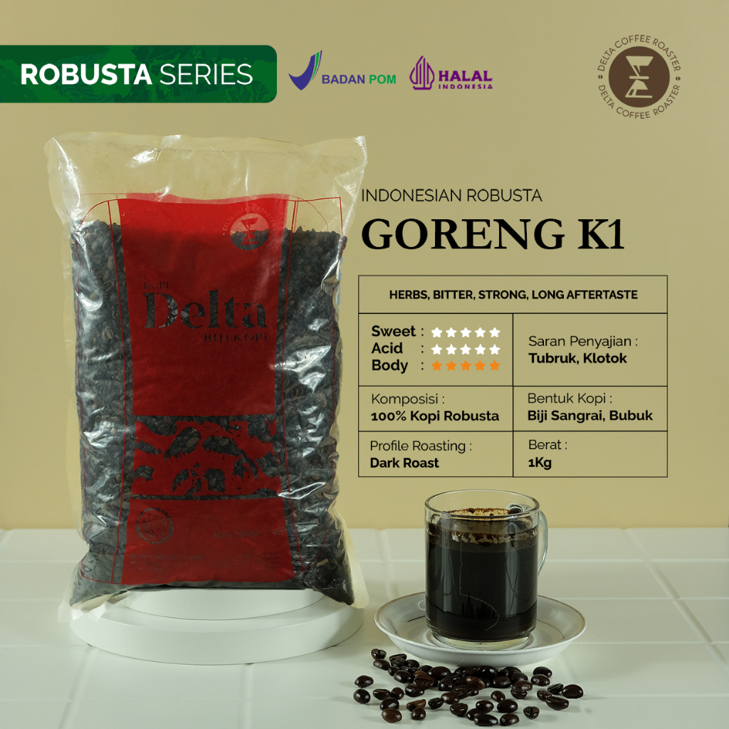 Jual Kopi Robusta Goreng K1 Natural Process Dark Roast 1kg | Shopee ...