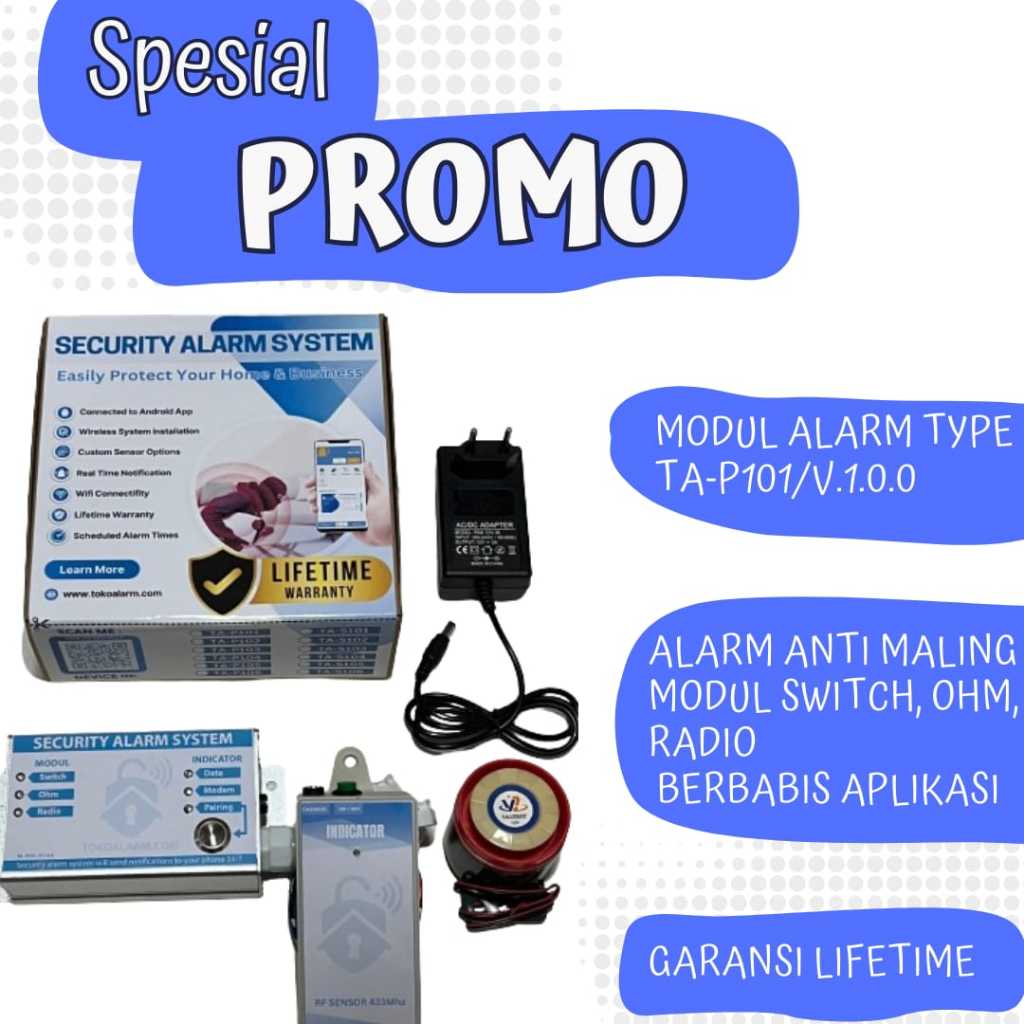 Jual Modul Alarm Anti Maling type TA-P101/V.1.0.0 berbasis android ( APK ) | Shopee Indonesia