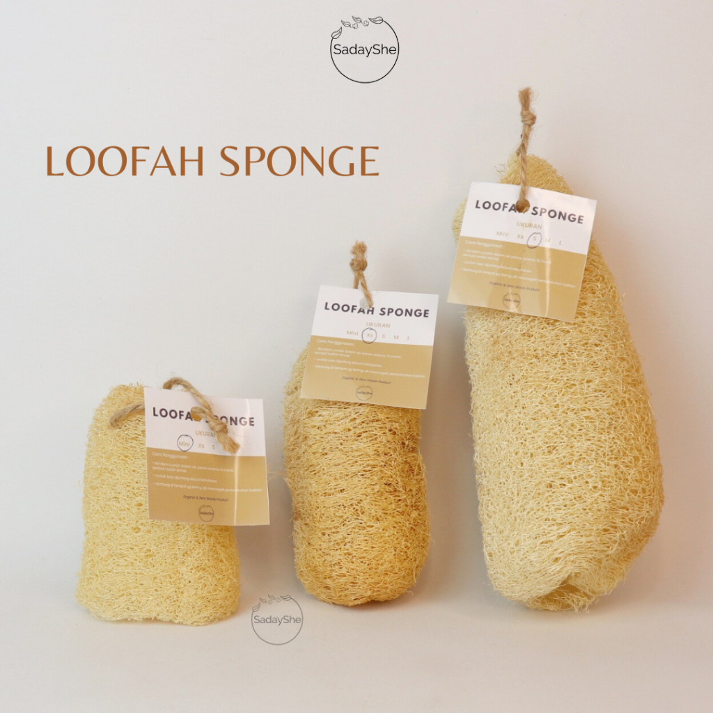 Jual PREMIUM LOOFAH SPONGE BY SADAYSHE GAMBAS KERING SHOWER PUFF SABUT ...