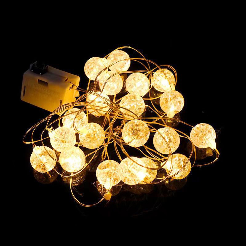 Jual Lampu dekorasi LED ball ice bead string lights (2 meter) | Shopee ...