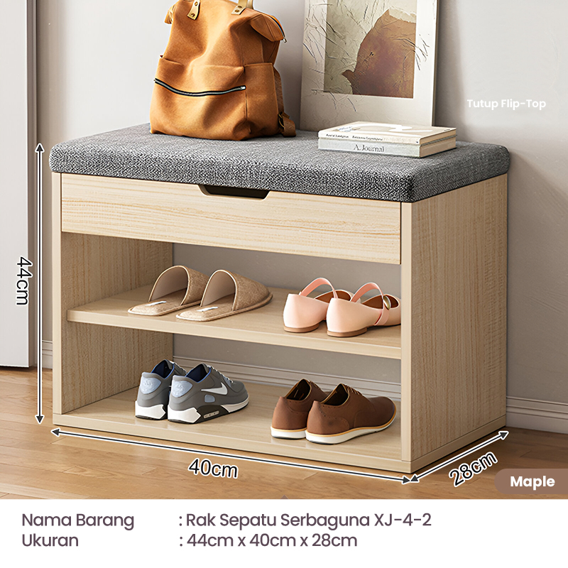 Jual Rak Organizer Sepatu Bangku Multifungsi Rak Penyimpanan 2 Tingkat ...