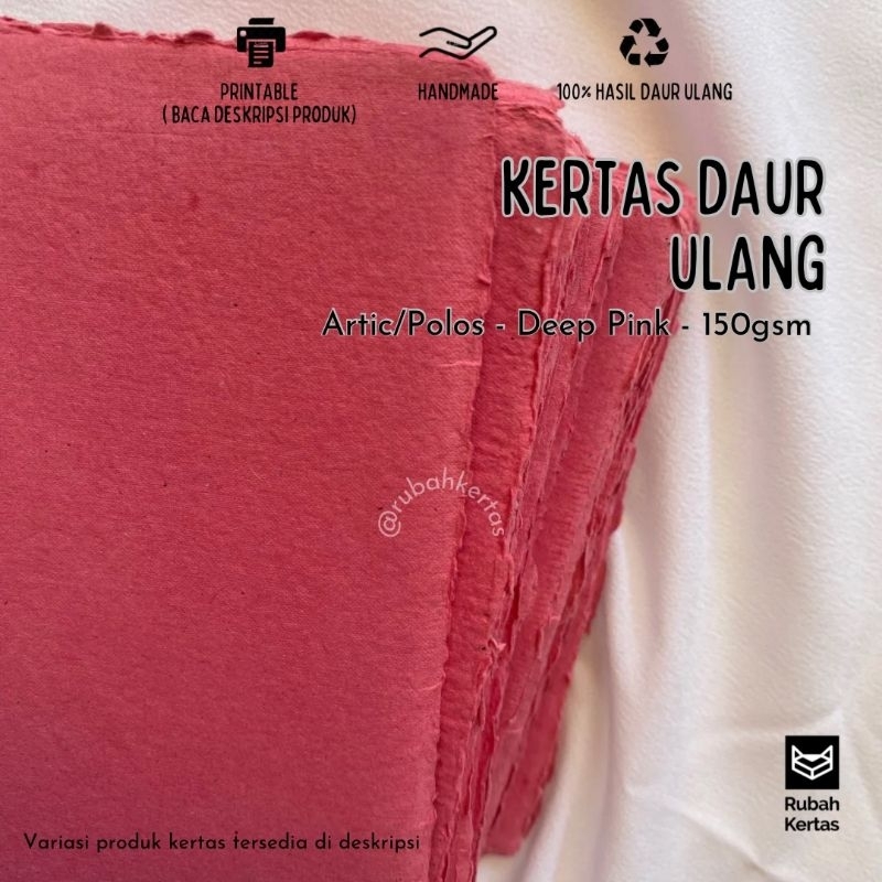 Jual Kertas Daur Ulang Warna Deep Pink A6 150 gsm | Shopee Indonesia